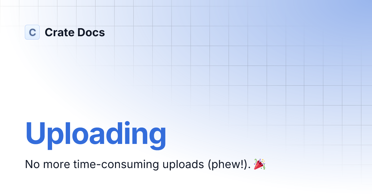 Uploading | Crate Docs